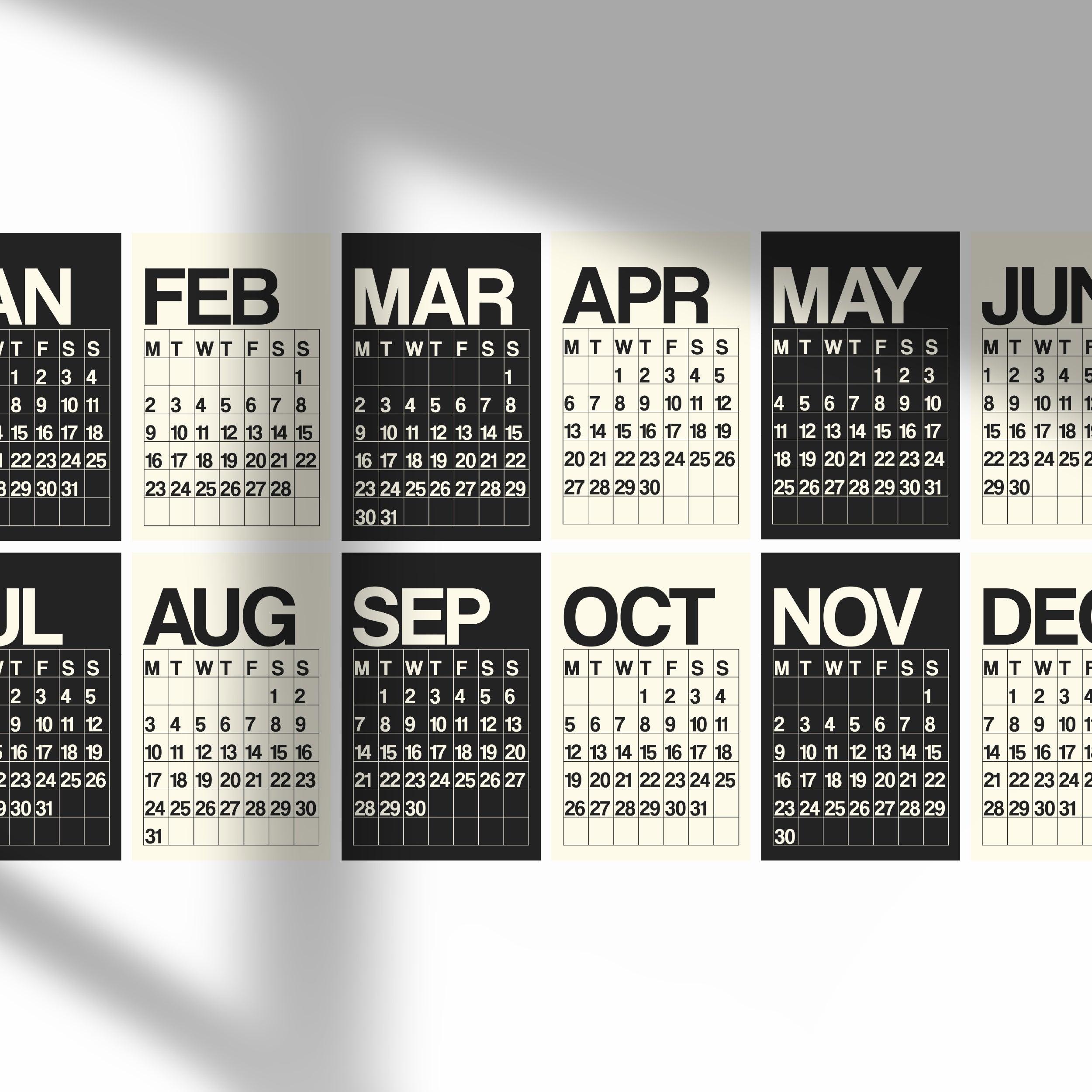 2026 Twelve-Month Wall Calendar – The Good Paper Club